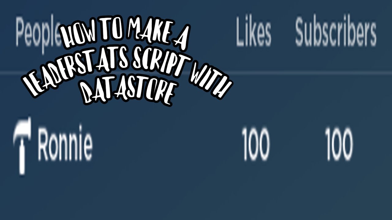 How to make a leaderstats script with DataStore! | Roblox Studio ...