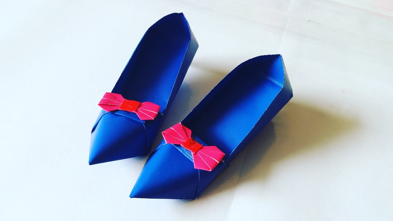Origami Paper Shoes|DIY Mini Shoes Tutorial|[Angie's Art and Craft ...