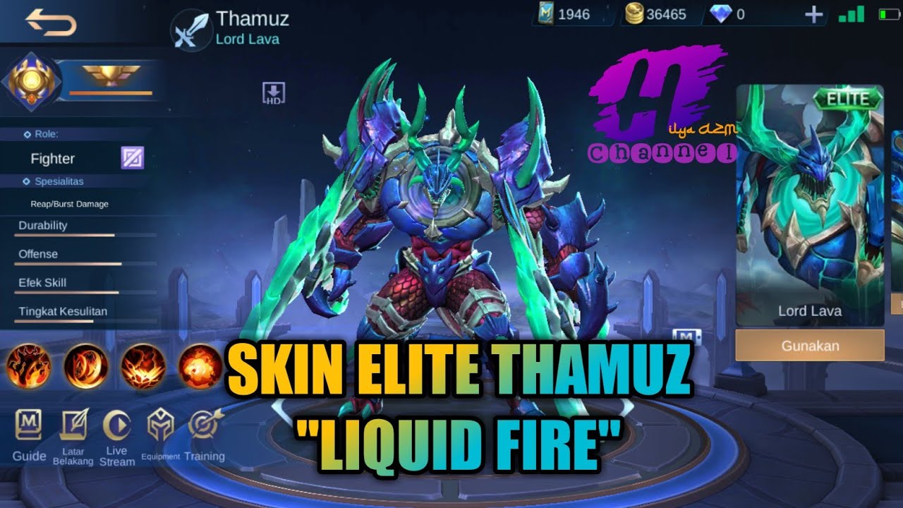 SCRIPT SKIN ELITE THAMUZ "LIQUID FIRE" FULL EFFECT + FILE BACK UP ...