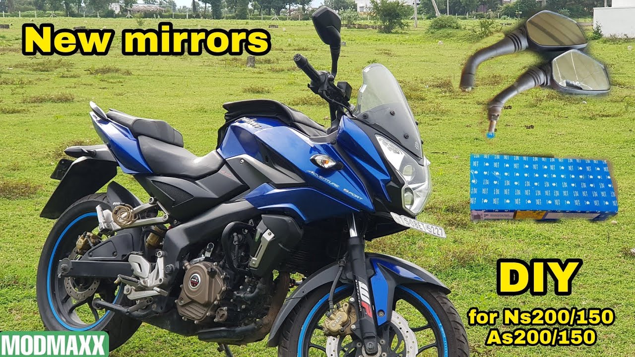 Installing Side view Mirror in Pulsar Ns/As/Rs 200/150/125 | Ep-8 - YouTube