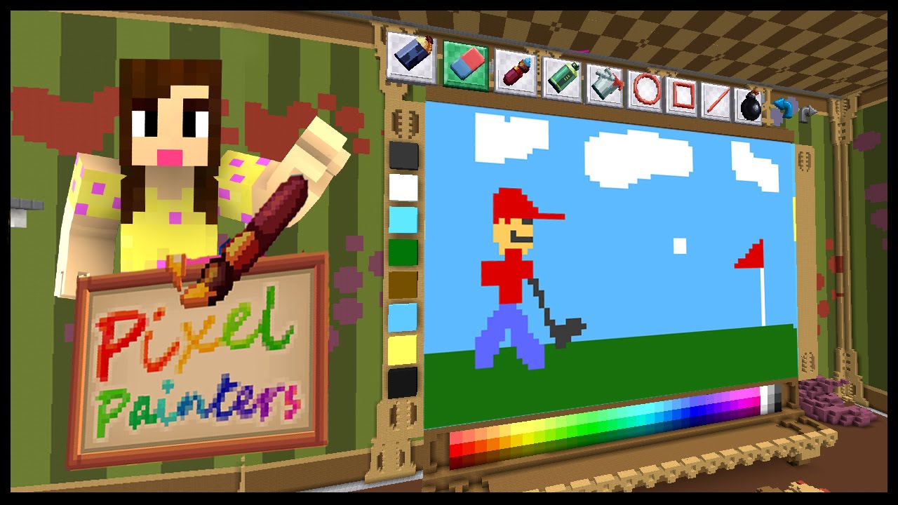 PIXEL PAINTERS - Minecraft Mini-Game w/Biggs87x - YouTube