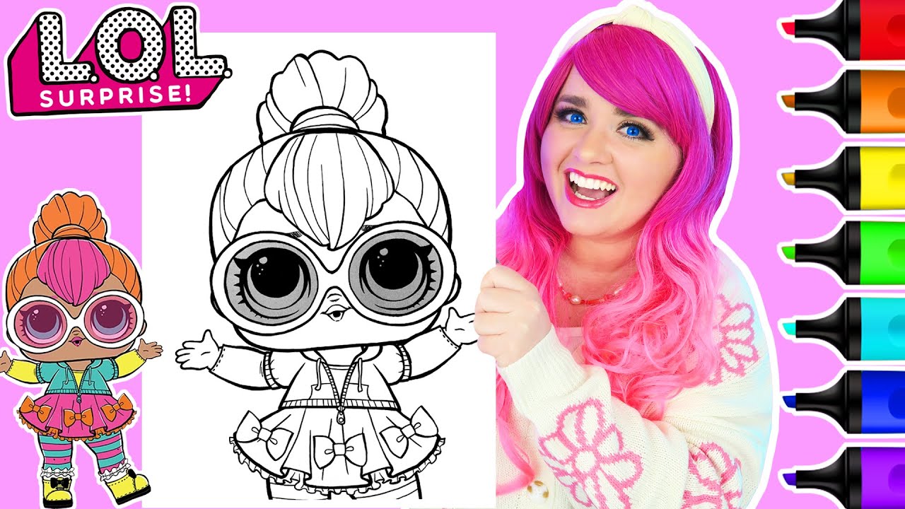 Coloring L.O.L. Surprise! Dolls Neon Q.T. Coloring Page | Ohuhu Art ...