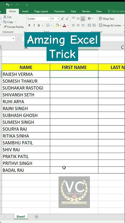 Excel me first name and last name kaise alag karen #msexcel #excel #exceltips #exceltricks # ...