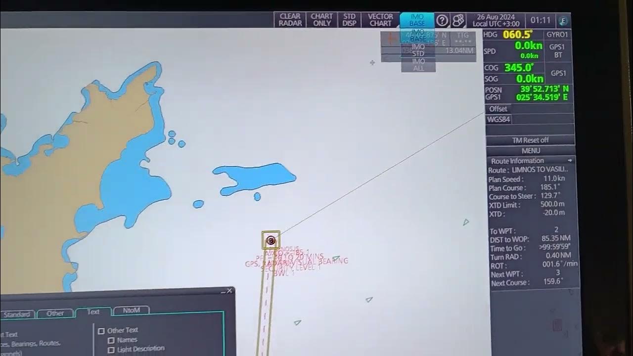 How to customize the Display setting in FURUNO ECDIS#display#base#standard - YouTube