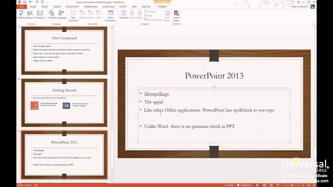 Proofing Presentations in Microsoft PowerPoint 2013 - YouTube