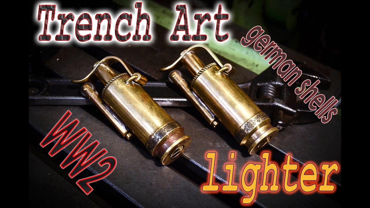 Trench art Lighters WW2 German Flak and Mauser - YouTube