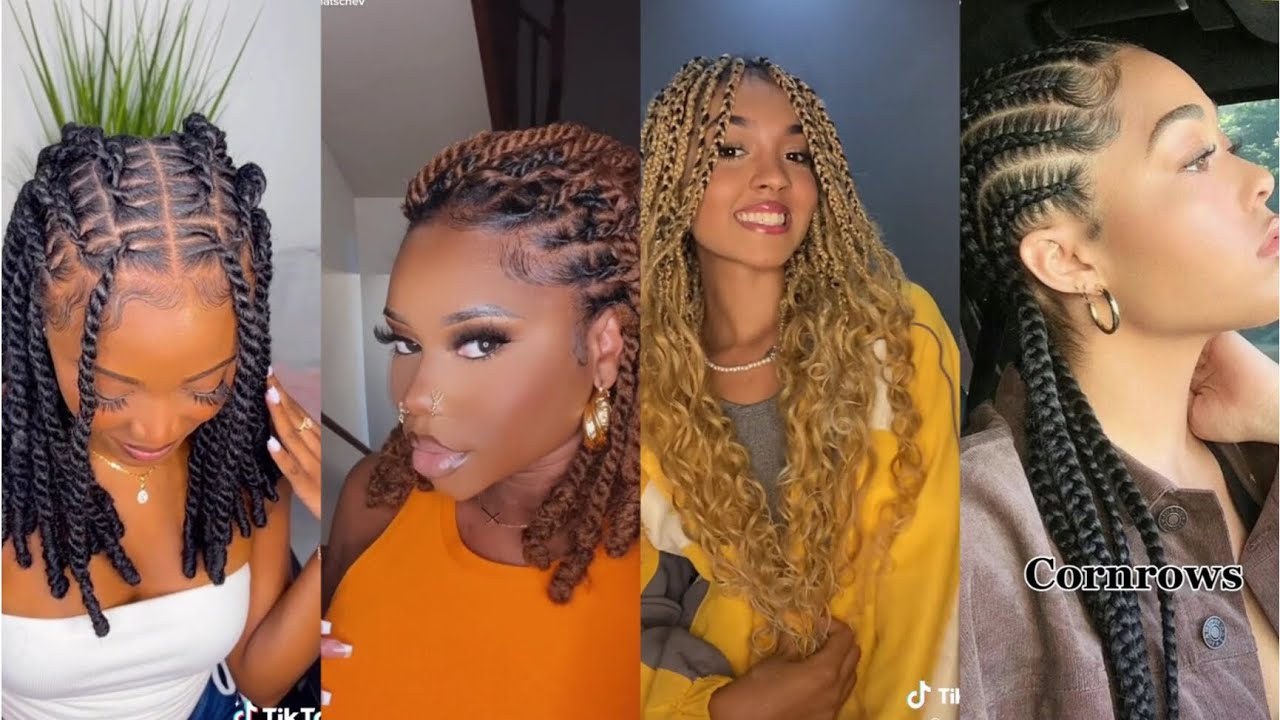 Protective Style Complations |DIY Braids, Cornrows ft INVISIBLE LOCS ...