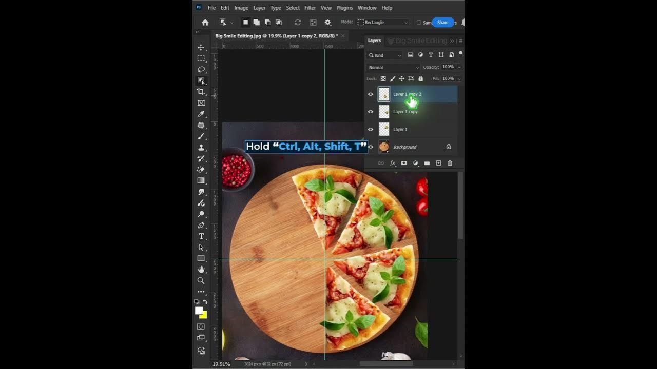 Duplicate Objects - Advance Transform - Short Photoshop Tutorial - YouTube