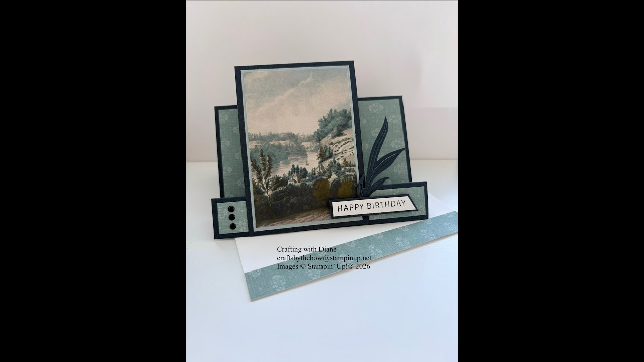 Simple easel side step card - masculine card - YouTube