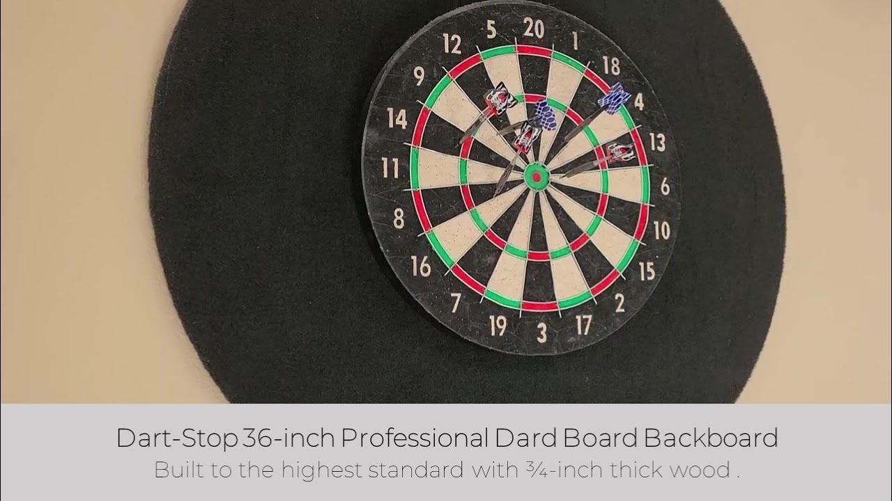 In Hand Review of Dart-Stop 36 inch Professional Dart Board Backboard ...