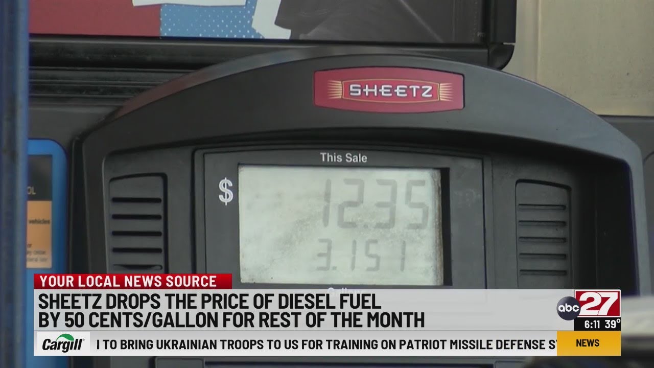 Sheetz reduces diesel prices for January - YouTube