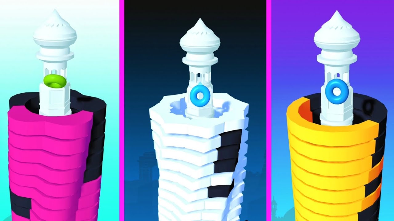 Stack Bounce Ball Game! Satisfying and relaxing ASMR slicing video - YouTube