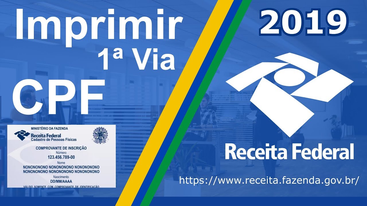 Como tirar 1ª via cpf e Imprimir ? Emitir - 2019 - YouTube