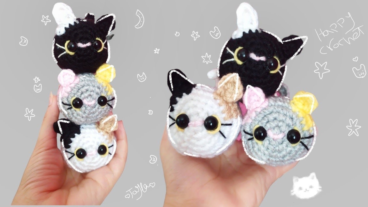 How to crochet a CUTE CAT-Crochet Mini Cat Loaf Tutorial | Simple ...