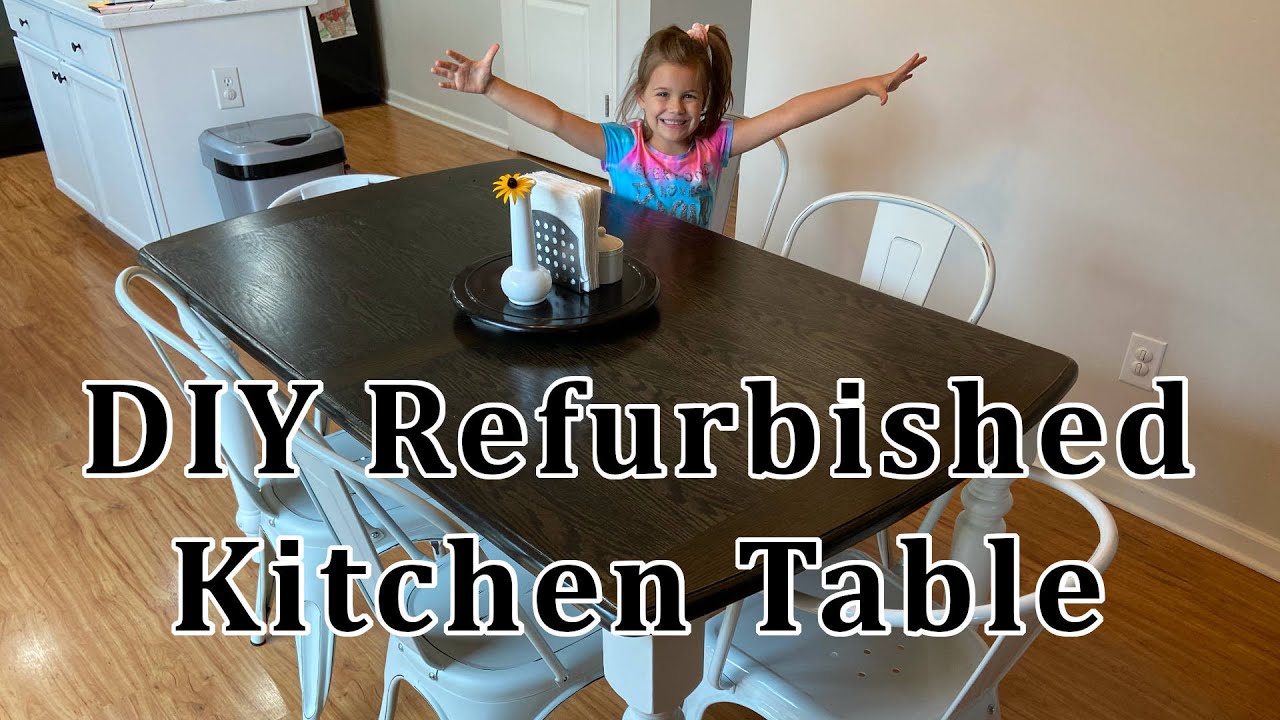 DIY We Refurbished our Kitchen Table - YouTube