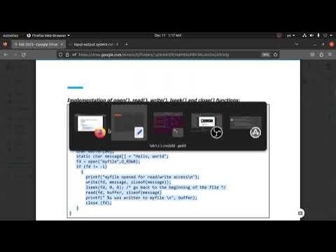 Open, Read, Write, Close System Calls Example | Operating System Tutorial - YouTube