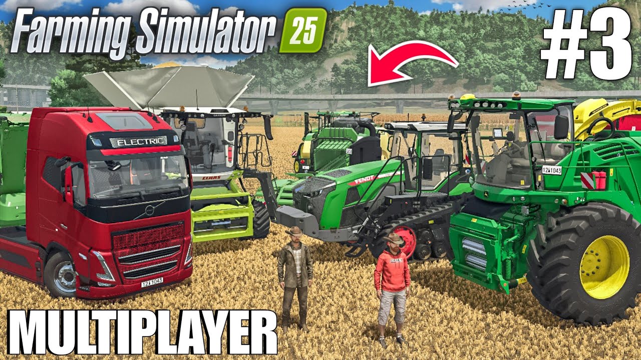 MAIZE & WHEAT HARVEST with MULTIPLAYER In Fs25 | FS25 MULTIPLAYER ...