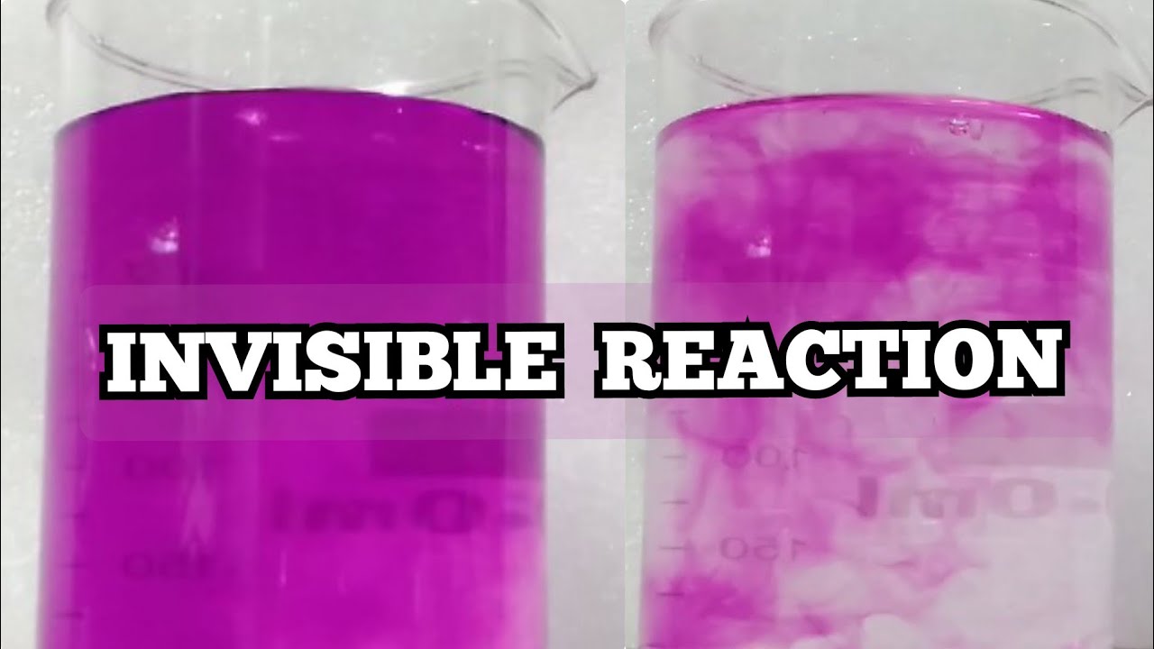 Invisible Chemical Reaction Of Potassium Permanganate With Hydrogen