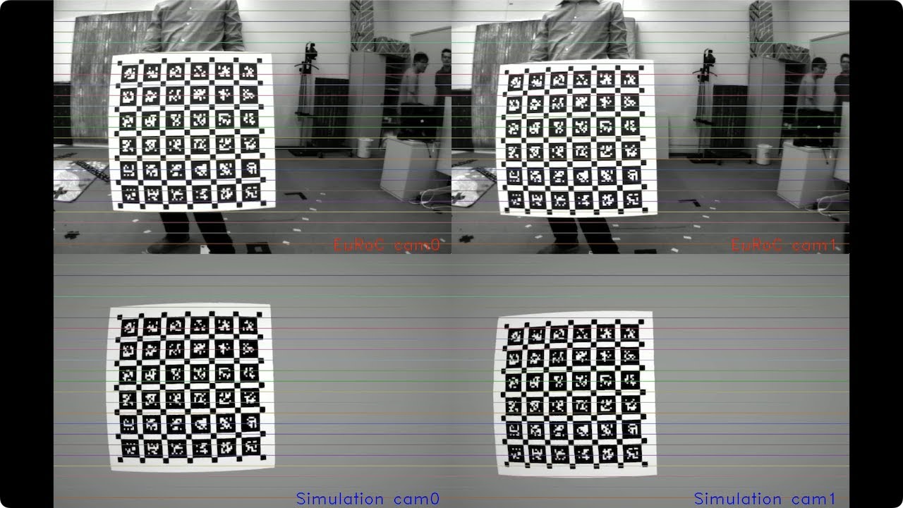 The EuRoC MAV Dataset camera simulation - YouTube