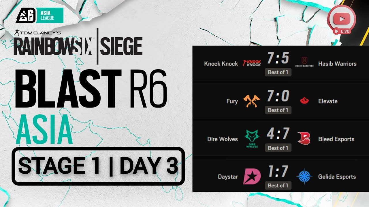 RAINBOW SIX SEIGE | BLAST R6 ASIA LEAGUE 2024 | Stage 1 | Day 3 I WATCH ...