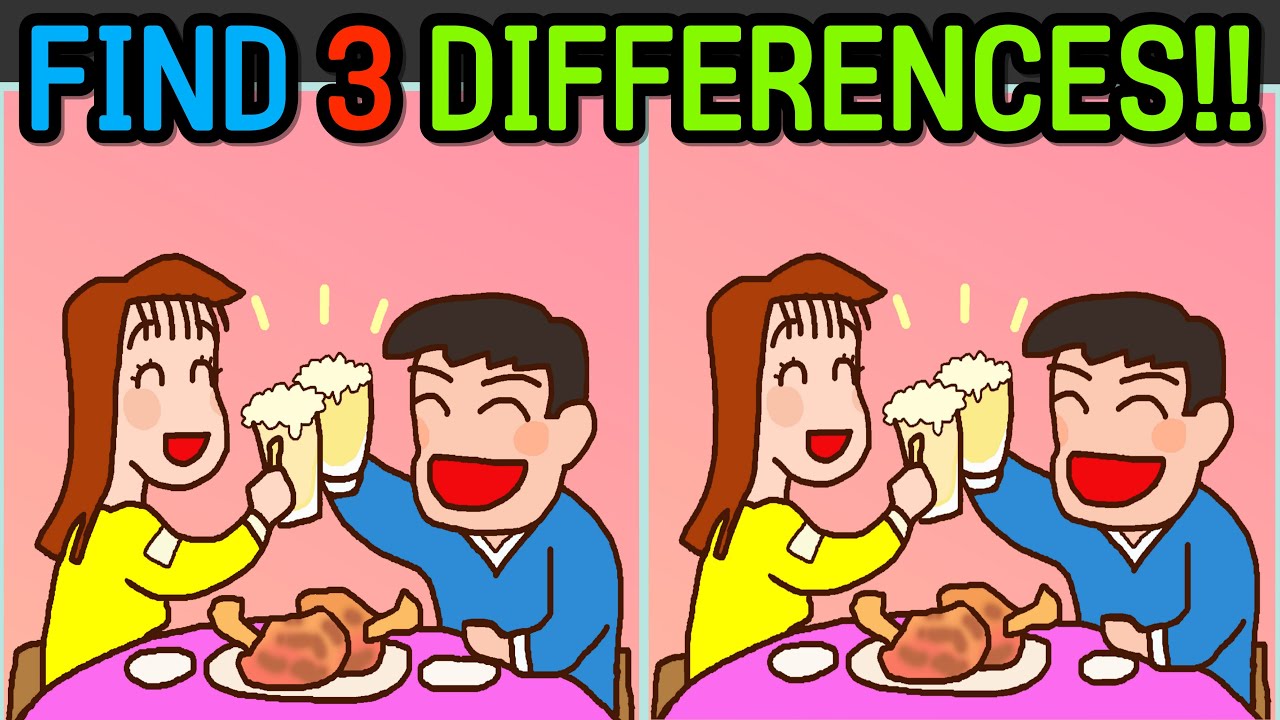 【Spot the Difference】 Find 3 Differences in 90 Seconds! 【Find the ...