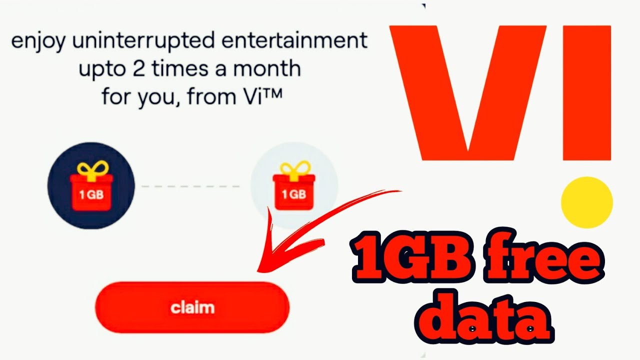 Vi free data today | Vi 1gb free data | Vi monthly 2gb extra data claim ...