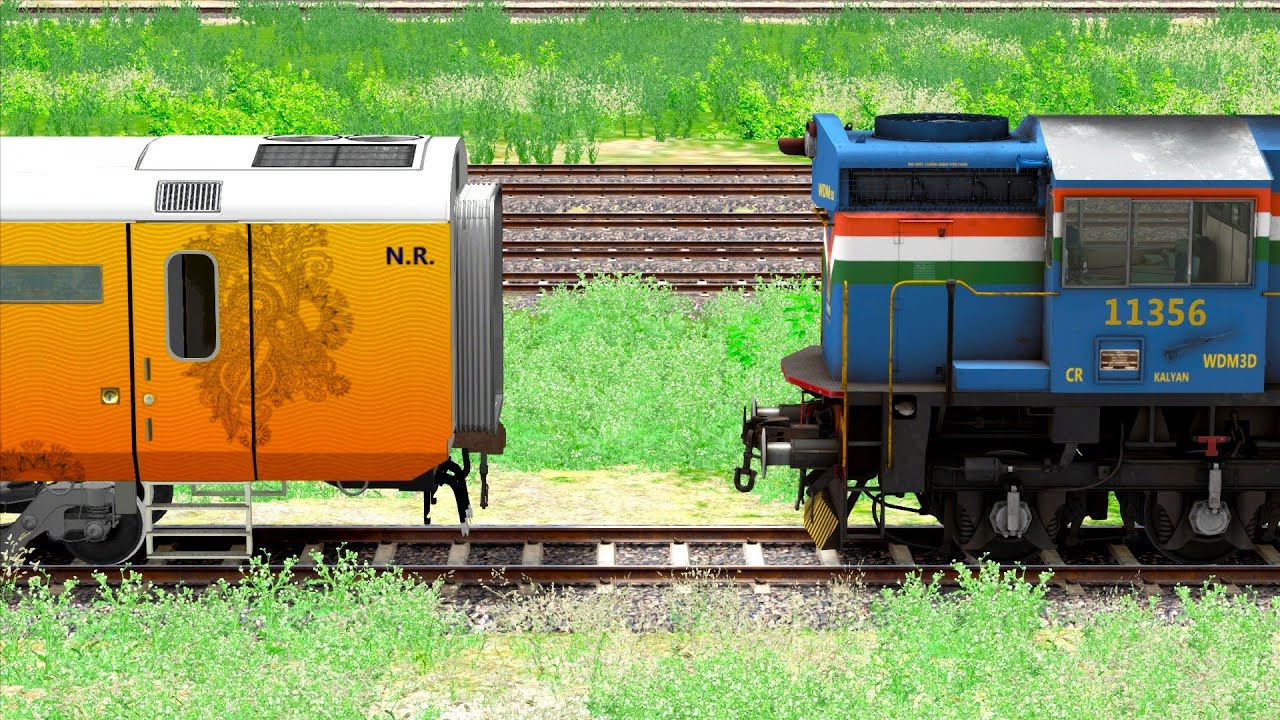 WDM3D COUPLING TEJA EXP ( SHUNTING & LENDING ) - Train Simulator - YouTube