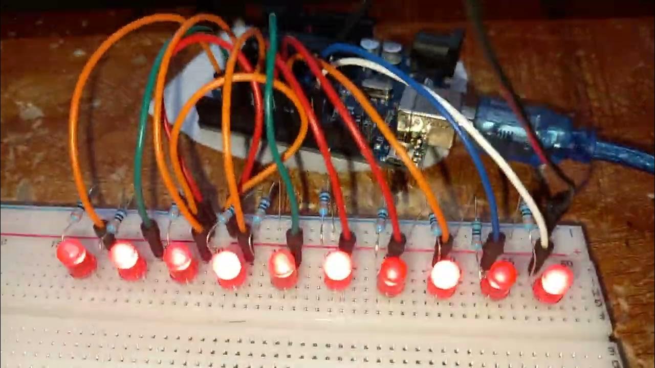 Project Arduino Uno R3 - Running LED (10 LED) - YouTube