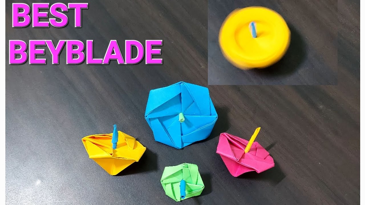 HOW TO MAKE EASY ORIGAMI BEST BEYBLADE/SPINNING TOP/FIDGET SPINNER ...