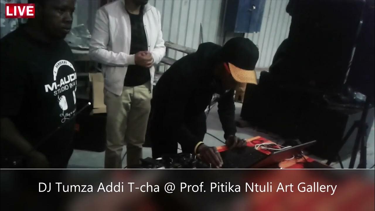 DJ Tumza Addi T-cha playing Reggae Music at Prof. Pitika Ntuli's Art Gallery in 2018 - YouTube