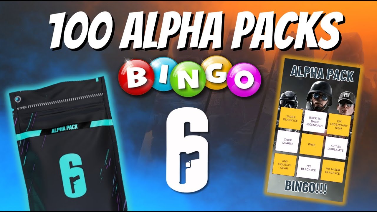 100 ALPHA PACK OPENING BINGO in Rainbow Six Siege - YouTube