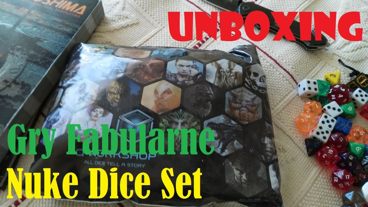 Nuke Dice Set - Unboxing - Q-Workshop - kości do gry - YouTube