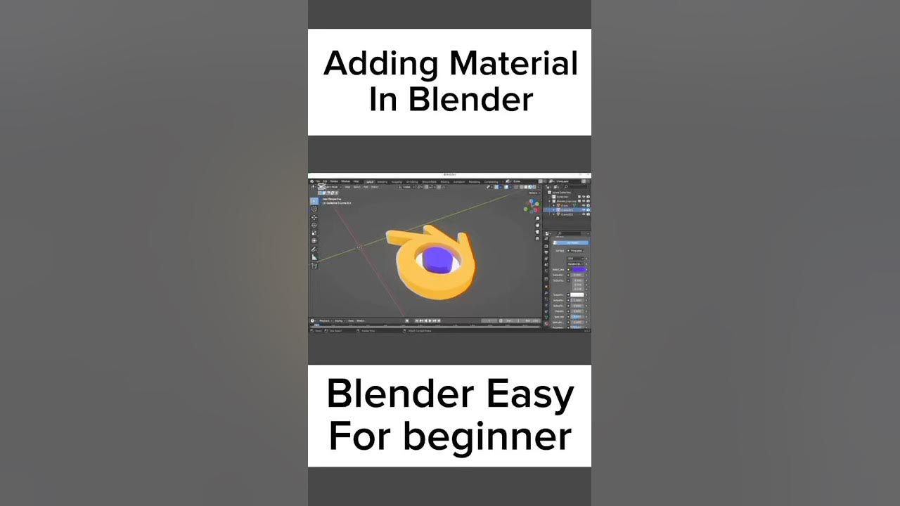 How To Add Material In Blender #blender3d #blendertutorial #tutorial ...