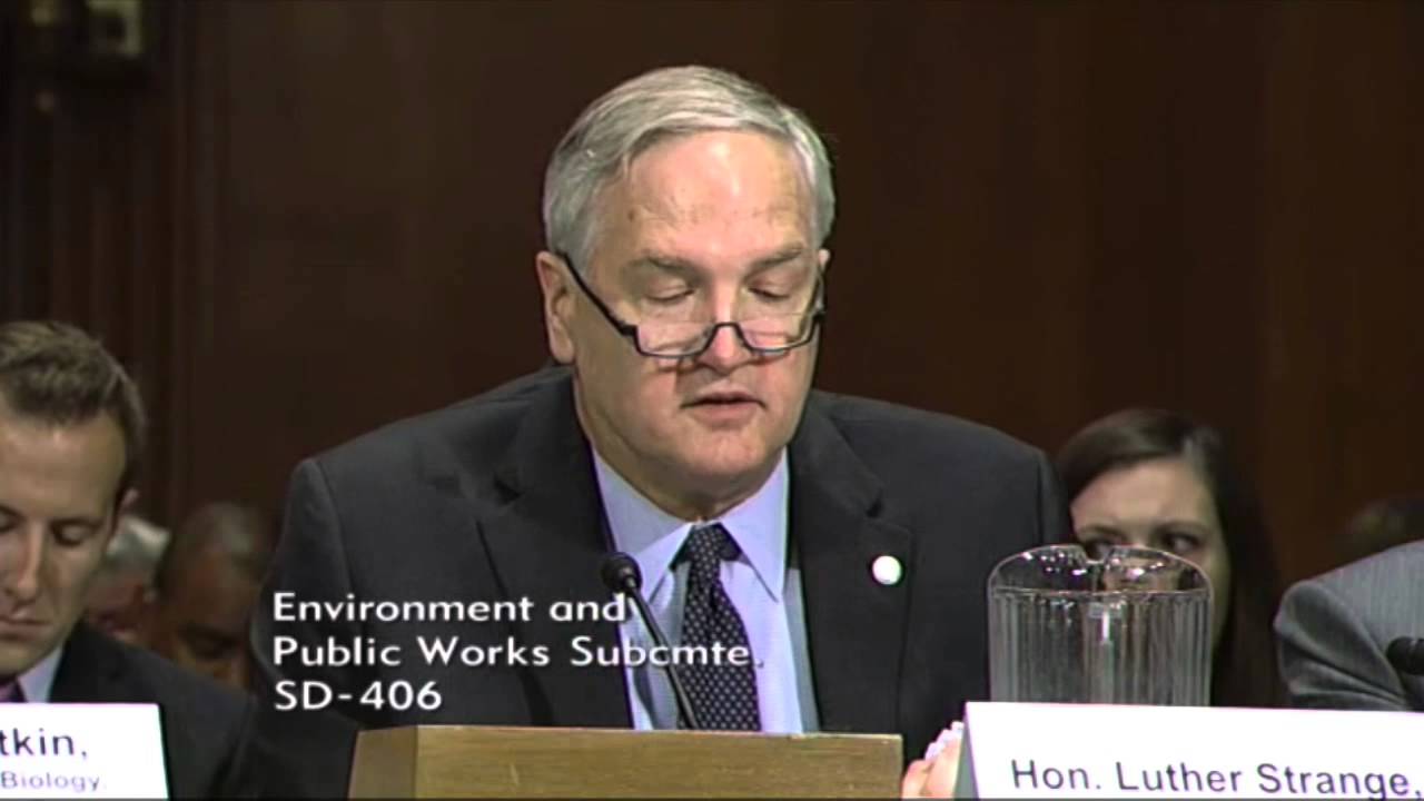 Luther Strange Testifies at the Senate EPW Hearing - YouTube