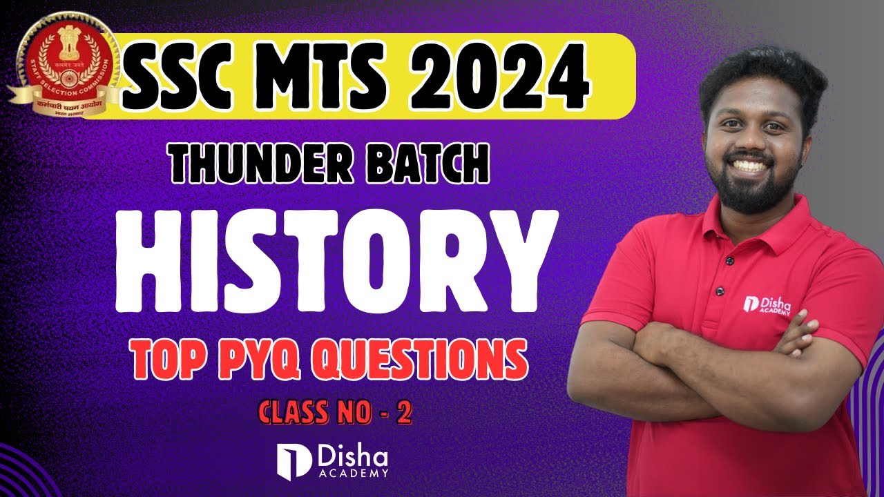 SSC MTS 2024 TOP PYQ HISTORY QUESTIONS Class No 2 #mts #ssc #exam # ...