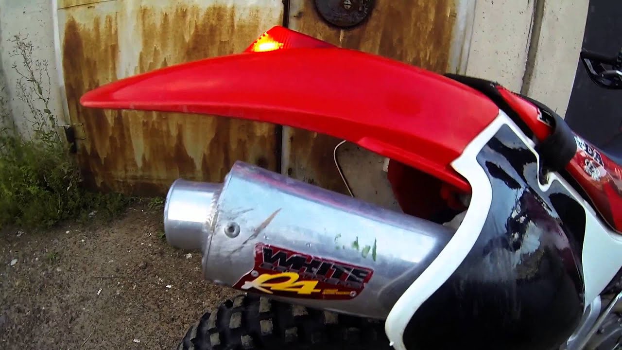 Honda XR650 White Brothers R4 Exhaust muffler sound - YouTube