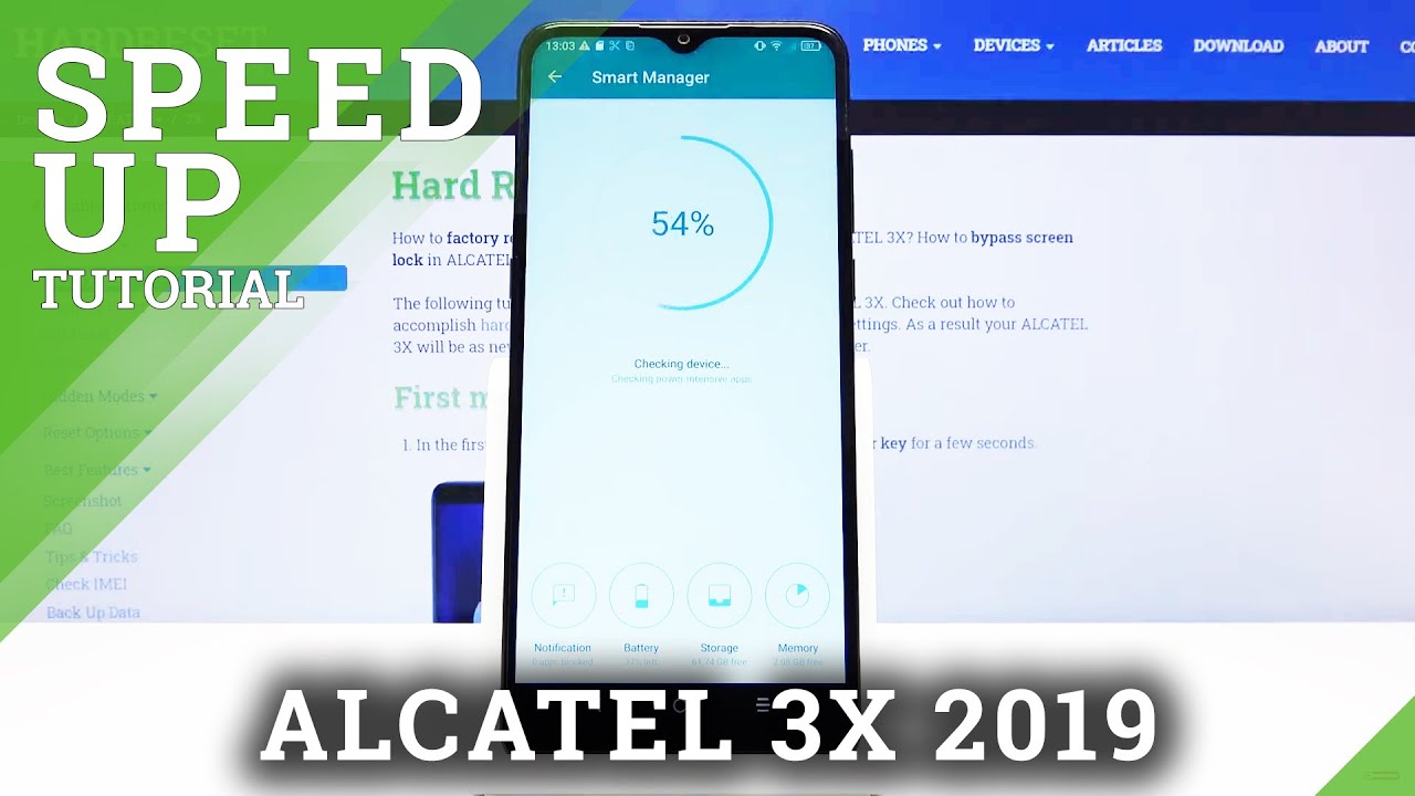 How to Optimize ALCATEL 3X - Speed Up / Refresh System - YouTube