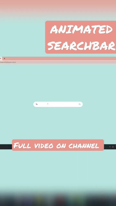 Animated Searchbar using Html and Css #searchbar #searchbox #html and css #new #css #css#design ...