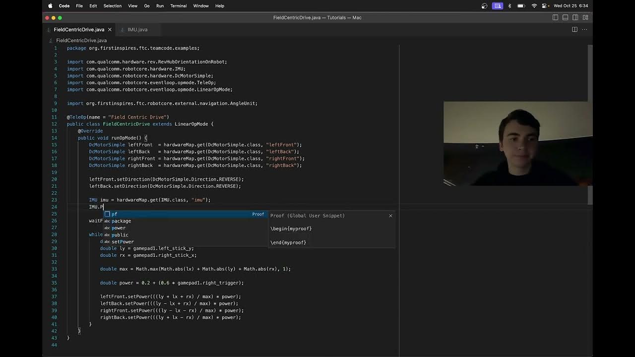 FTC Programming 11 of n: Field Centric Drive - YouTube