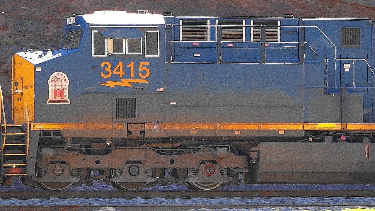 CSX Georgia Railroad Heritage Sticker On Mixed Freight Train - YouTube