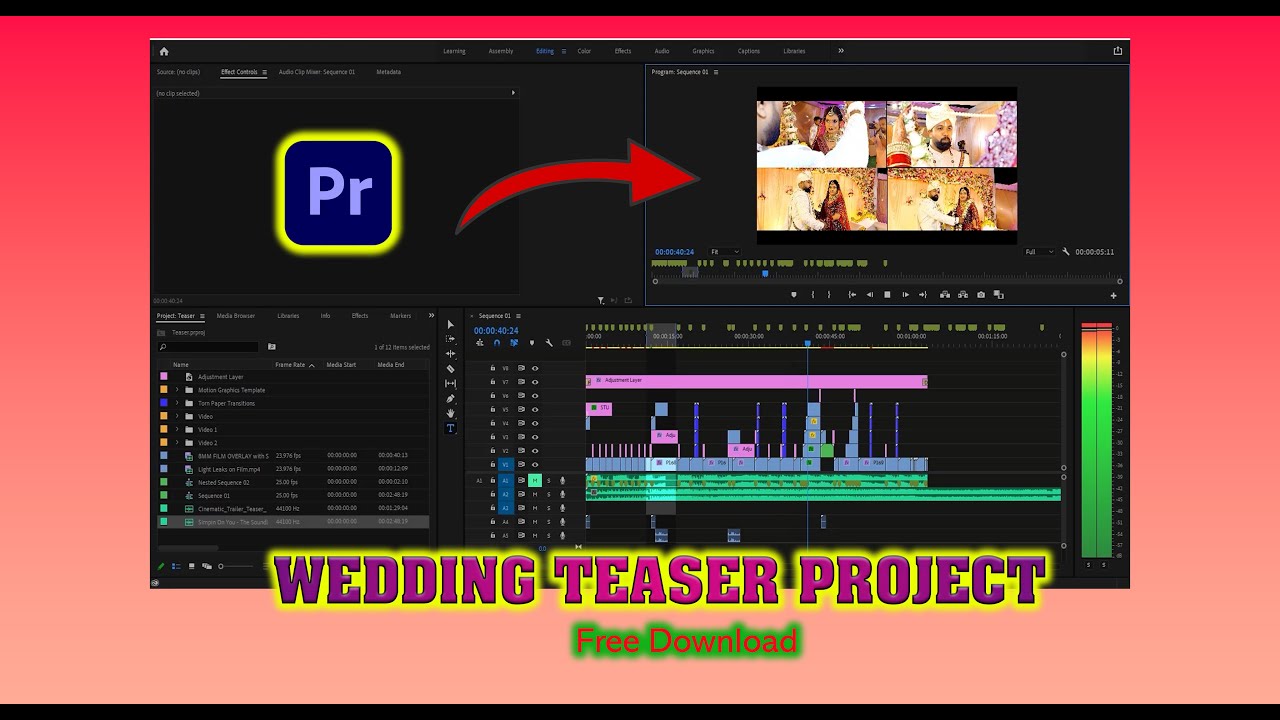 FREE Premiere Pro Wedding Teaser Project Download Now - YouTube
