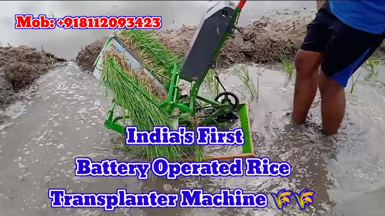 Battery Operated Paddy Transplanter Machine 🌾🌾 || Rice Transplanter ...