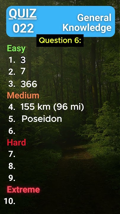 Quiz Quickie 022: General Knowledge Progressive List Challenge - YouTube