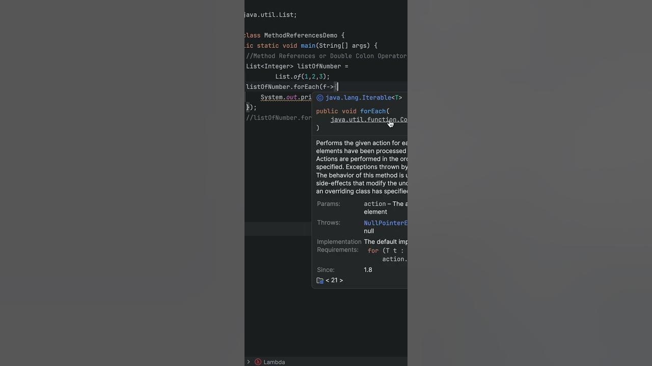 ** From Code to Shorts: Java Method references Unleashed!** #coding #java #stream #corejava ...