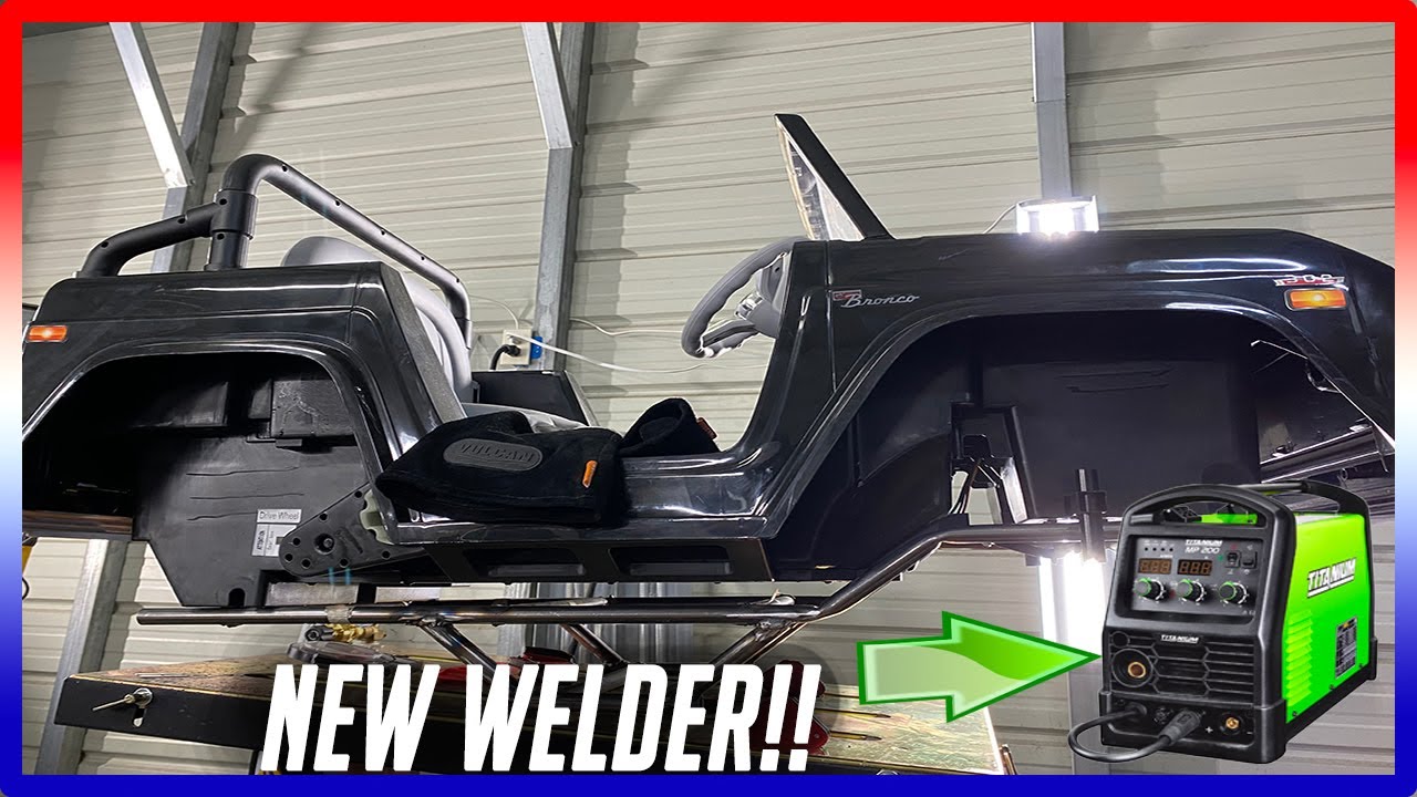 RC MONSTER POWER WHEELS FRAME IS WELDED!! I GOT A NEW WELDER! - EP.4 ...