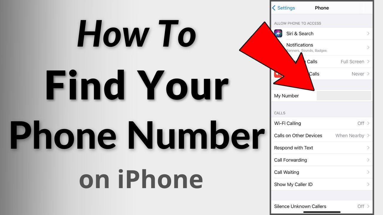 How To Find Your Phone Number On iPhone - YouTube