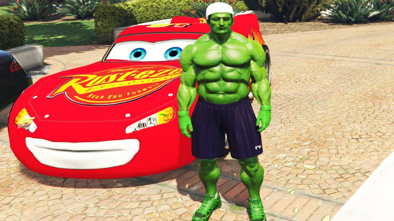 Hulk Marvel Comics Rayo McQueen Disney Cars 2 Pixar - YouTube