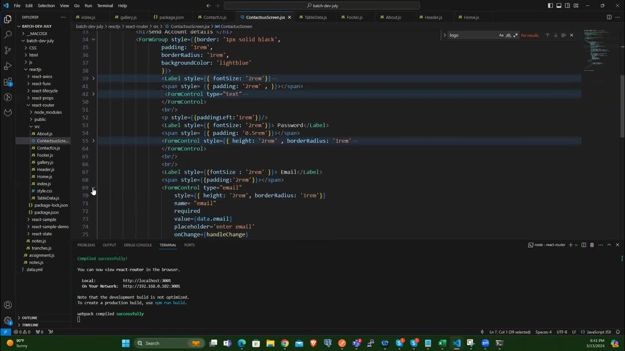 Es6 and ReactJs - useState -ReactForms- part 16 - telugu - YouTube