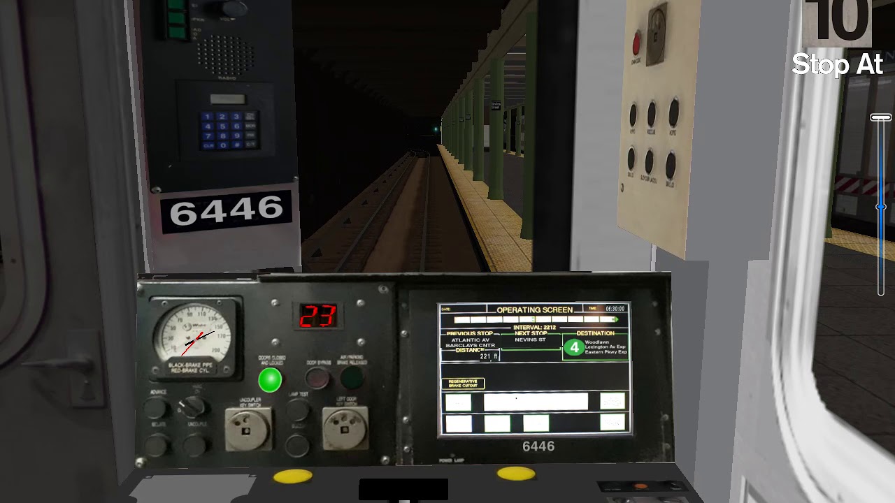 OpenBVE (NYCT 4) R142 (3D Cab and Strip Maps WIP) Crown Heights to ...