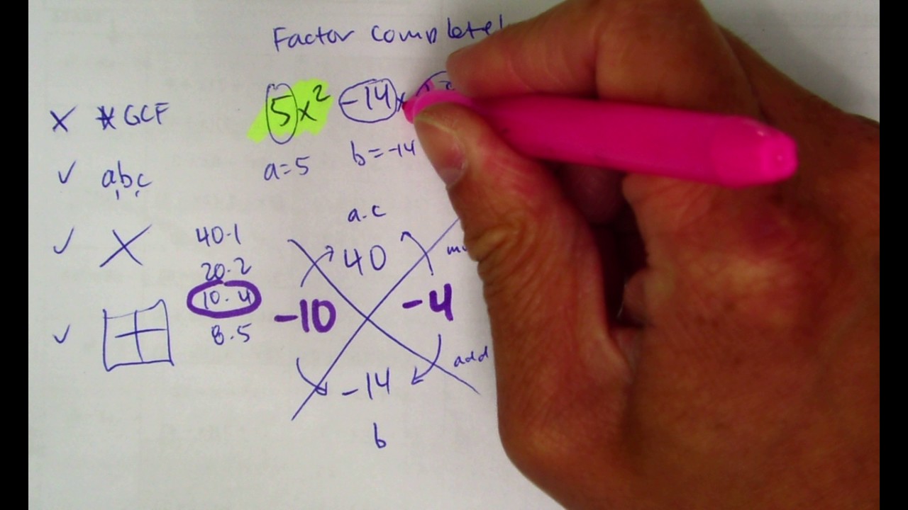 factor x box a bigger than 1 - YouTube